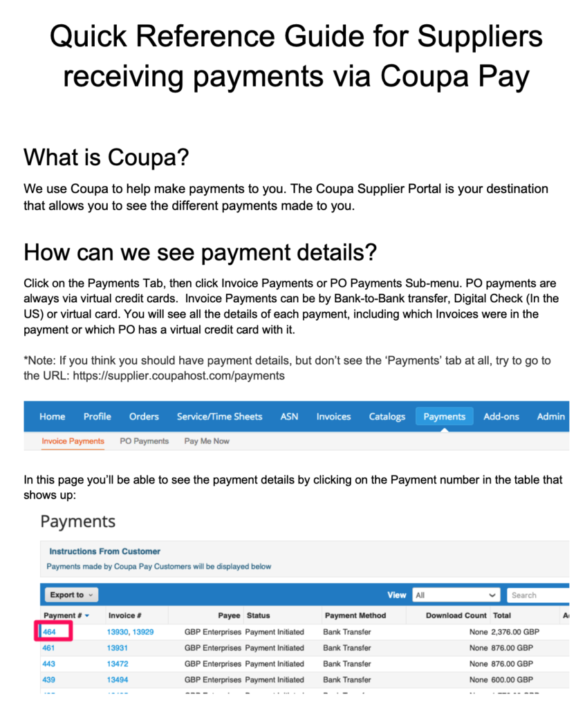 Coupa Resources for Friendship Suppliers - Friendship Public Charter School